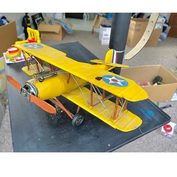 Accents | Curtis Jn4 Jenny Yellow S3 Model Metal Biplane Wwi Hg41 Store ...